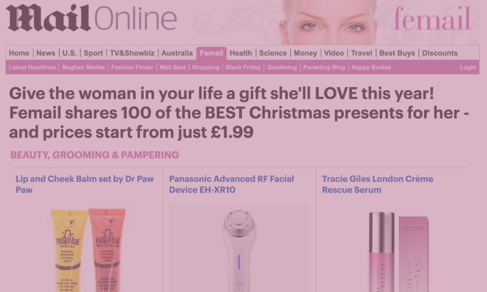 Daily Mail | Femail | 2021 Christmas Gift Guide For Her – Crème Rescue ...